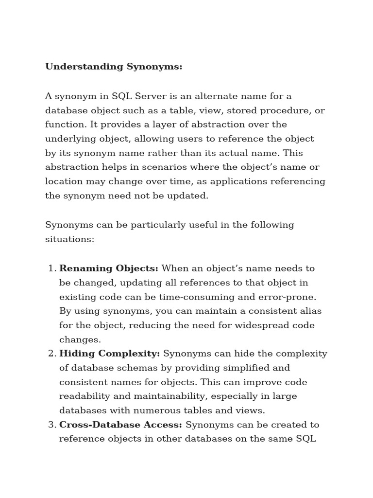 Synonyms | PDF | Computers | Technology & Engineering