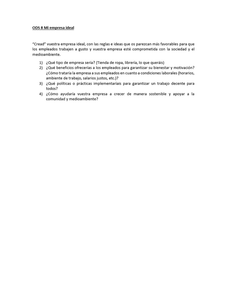Act Ods 8 Mi Empresa Ideal | PDF