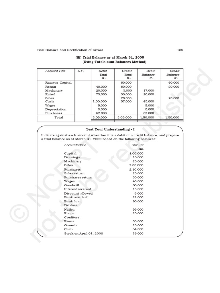 Trial Balance Problem | PDF | Debits And Credits | Accounting