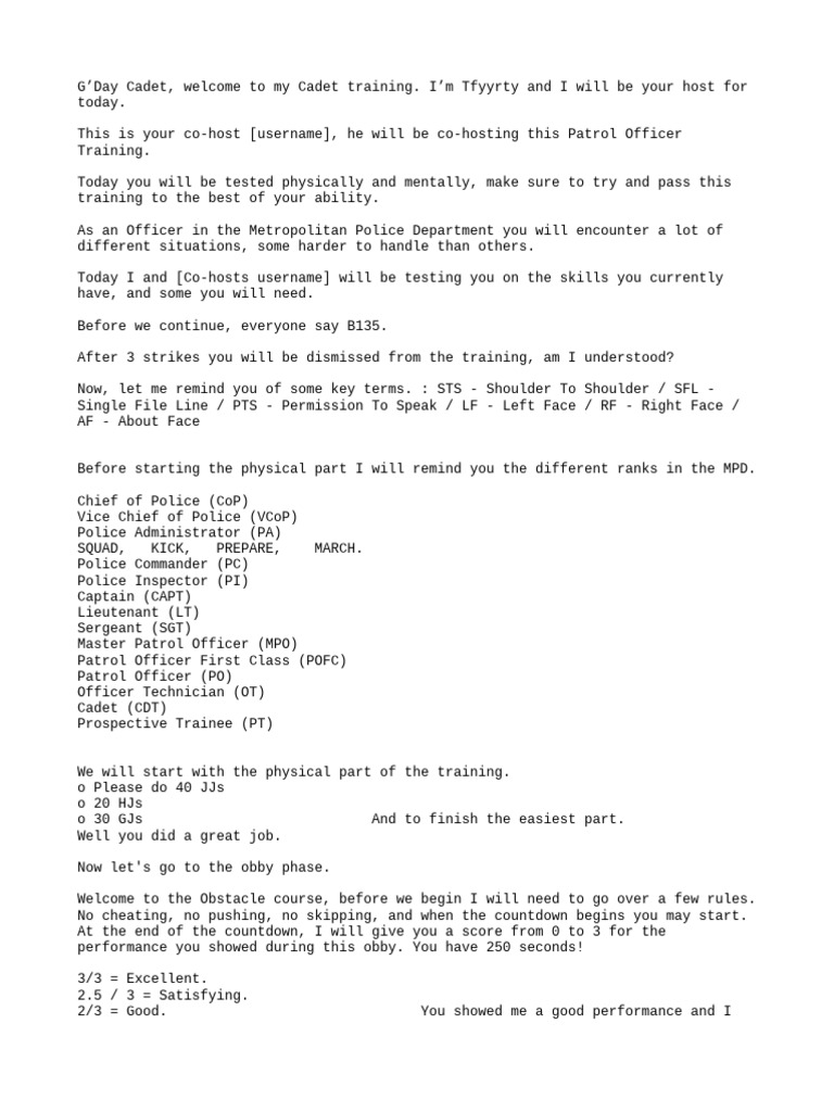 MPD Training Présentation | PDF | Sergeant | Law Enforcement