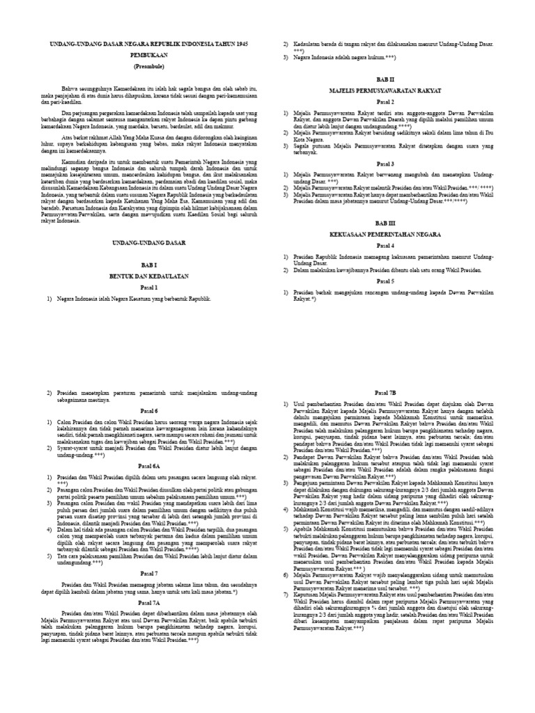 Uud 1945 | PDF | Politik