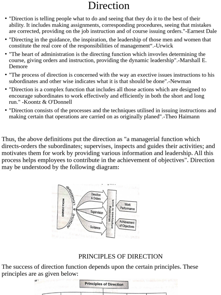 Direction | PDF | Leadership | Psychology