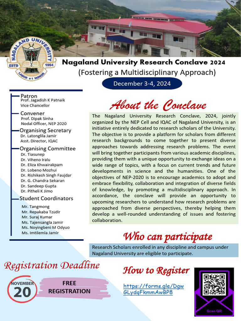 NU Research Conclave 2024 Brochure | PDF | Liberal Arts Education | Cognition