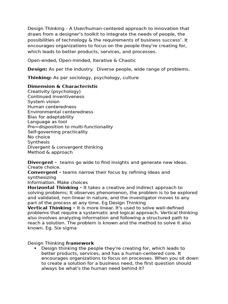 Design Thinking Notes Mast Wale | PDF | Design Thinking | Empathy