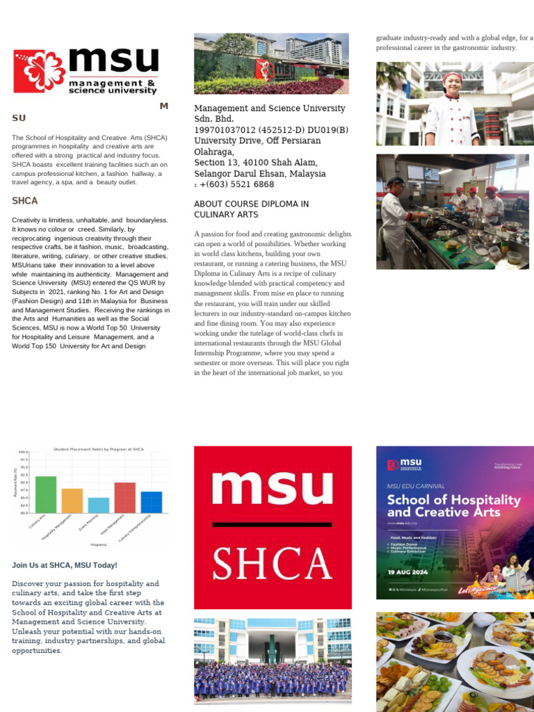 SHCA MSU: Culinary Arts Diploma Program | PDF | Foodservice | Cooking