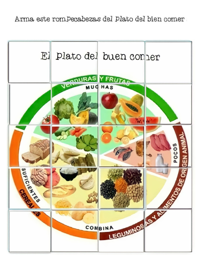 Rompecabezas Plato Del Bien Comer | PDF