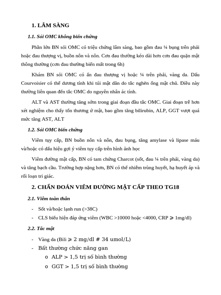 CHẨN ĐOÁN SỎI OMC | PDF