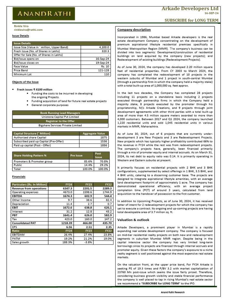 Arkade Anand | PDF | Marketing | Mumbai