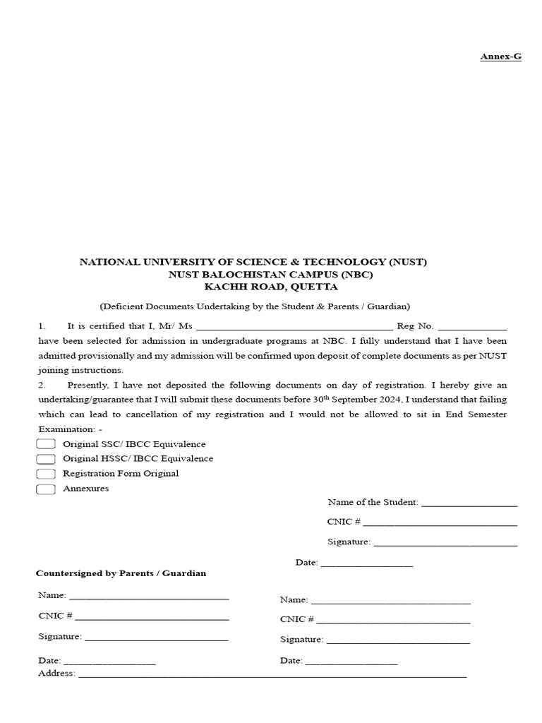 Document Deficiency Form NBC | PDF | Law