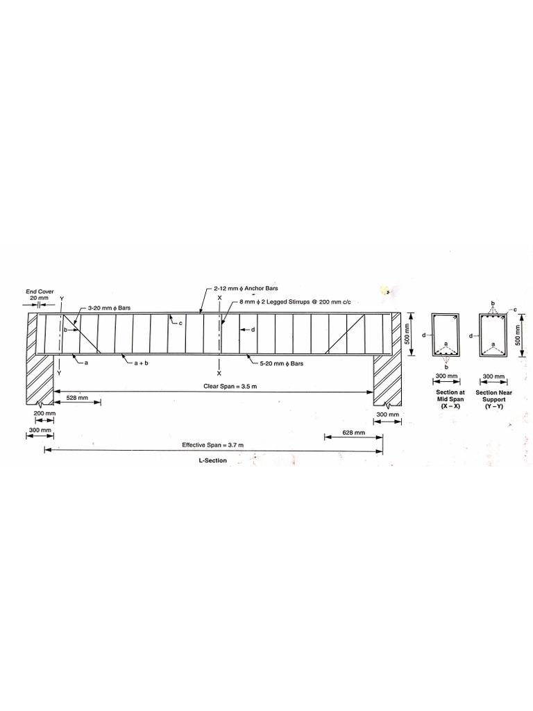 Simply Supported Beam Autocad Drawing | PDF