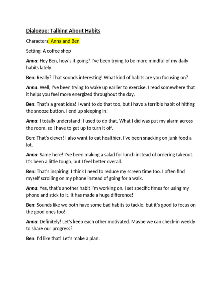 Coffee Shop Habit Conversations | PDF