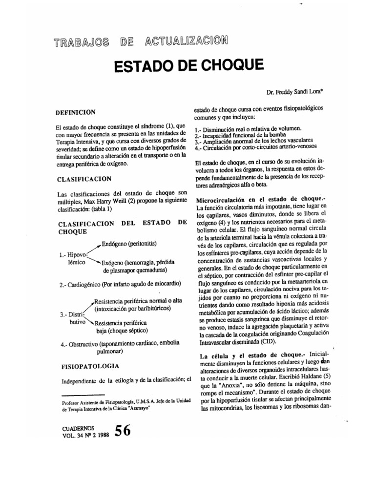 Estado de Choque | PDF