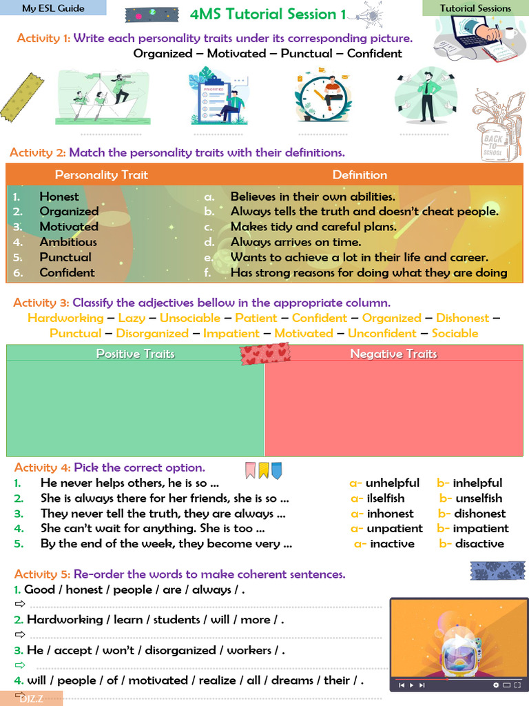 4MS Tutorial Session 1 S2 | PDF | Career & Growth