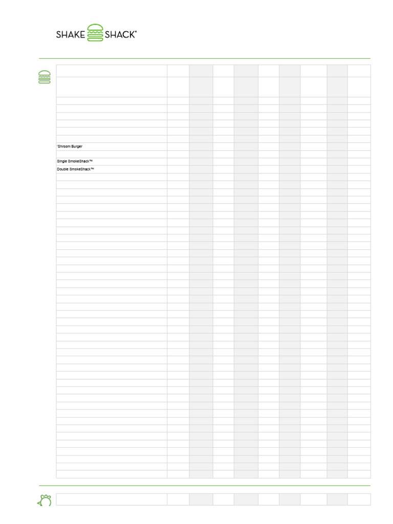 SHA NutritionFacts ShakeShack Tables October 5 2021 | PDF | Western ...