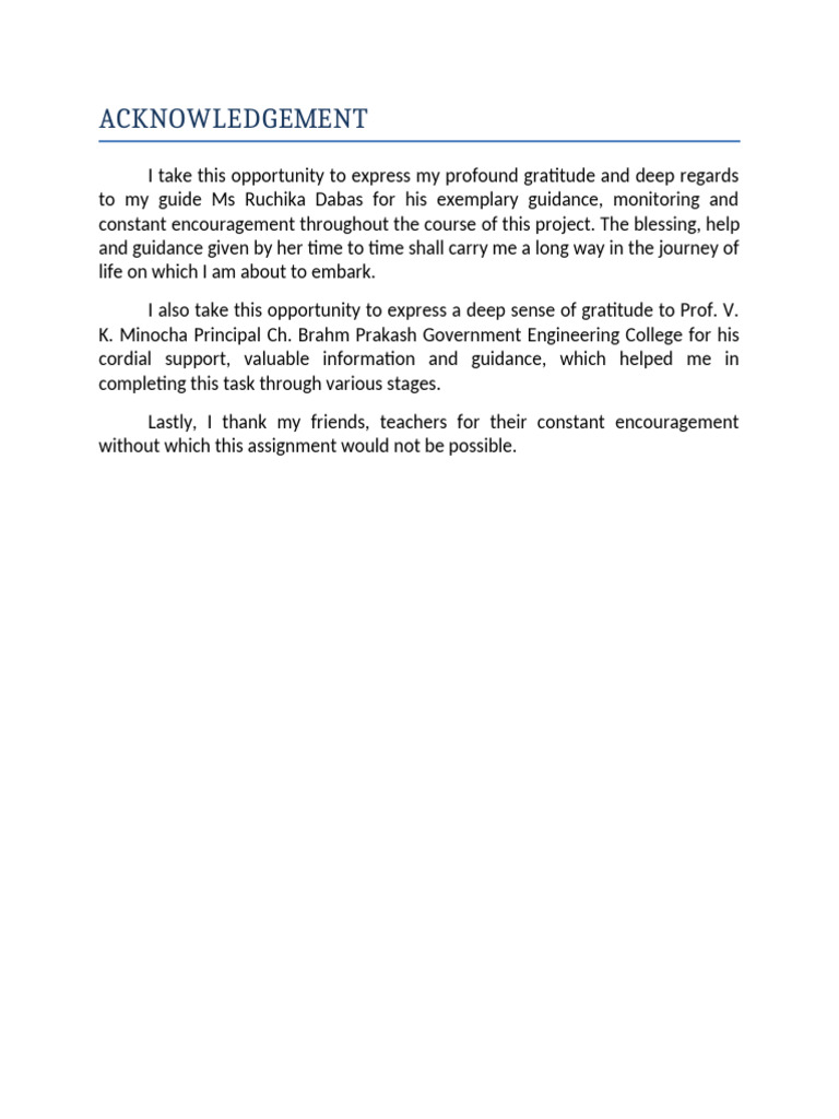 Acknowledgement | PDF | Wellness | Religion & Spirituality