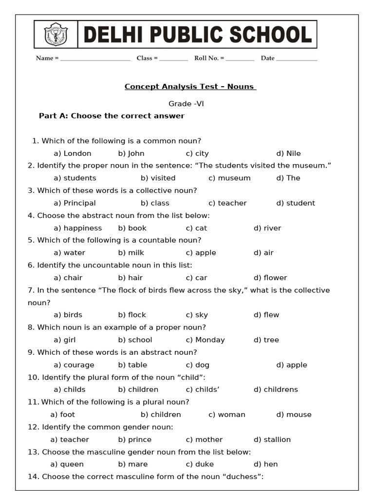 Grade 6 Nouns | PDF | Noun | Grammatical Gender
