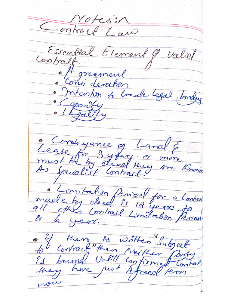 F4 (Law - Eng) NOTES (Sandesh Sachdev) | PDF