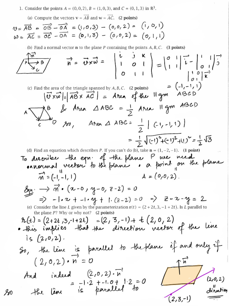 MATH 241 Midterm 1 Practice Exam 1 Solutions | PDF | Mathematics | Calculus