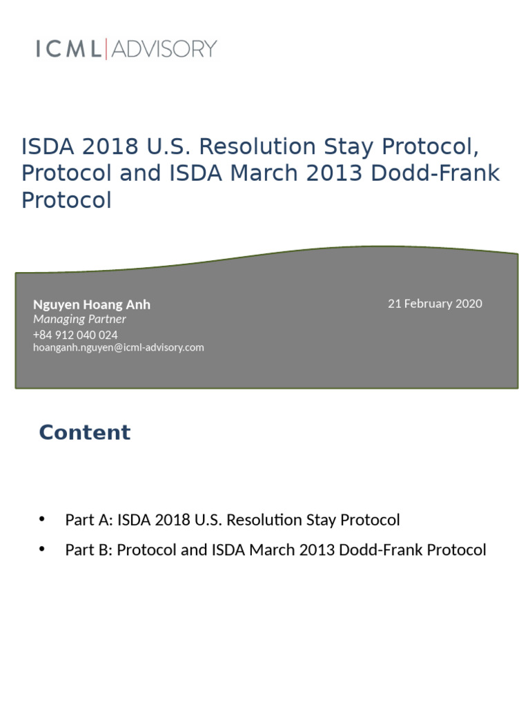 ICML - ISDA - Protocols - Presentation (21 - Feb - 2020) | PDF ...