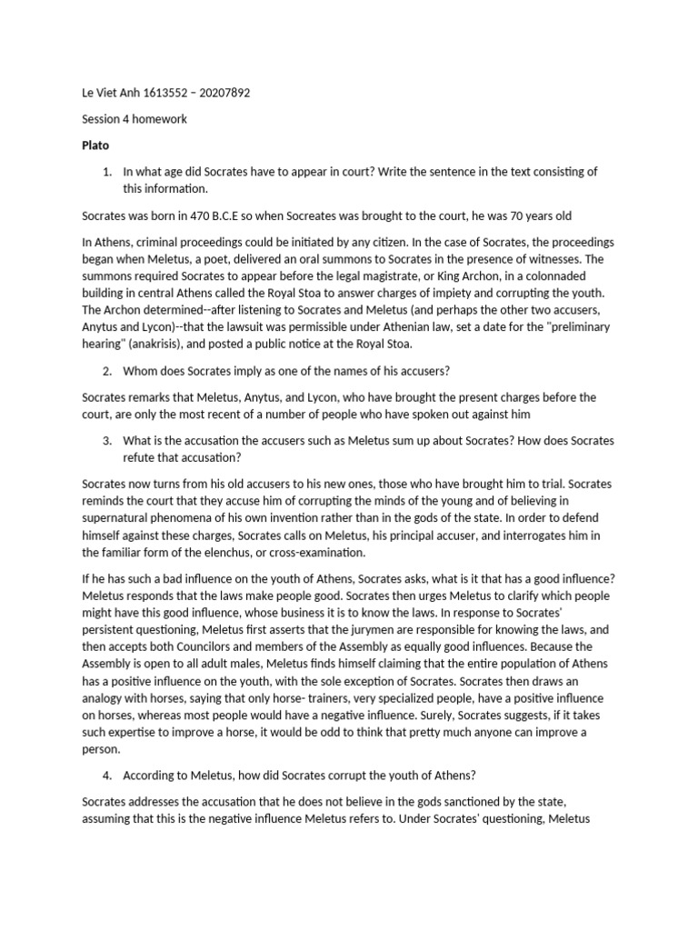 Eng 2205 Session 4 | PDF | Socrates