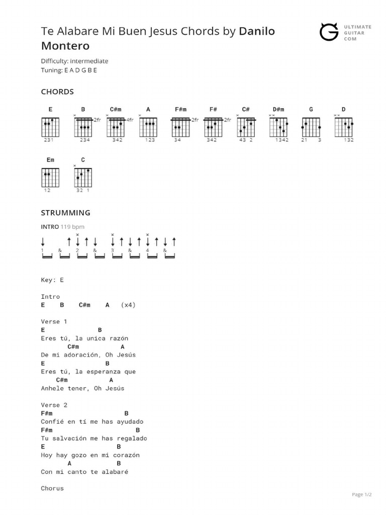 Te Alabare Mi Buen Jesus Chords | PDF
