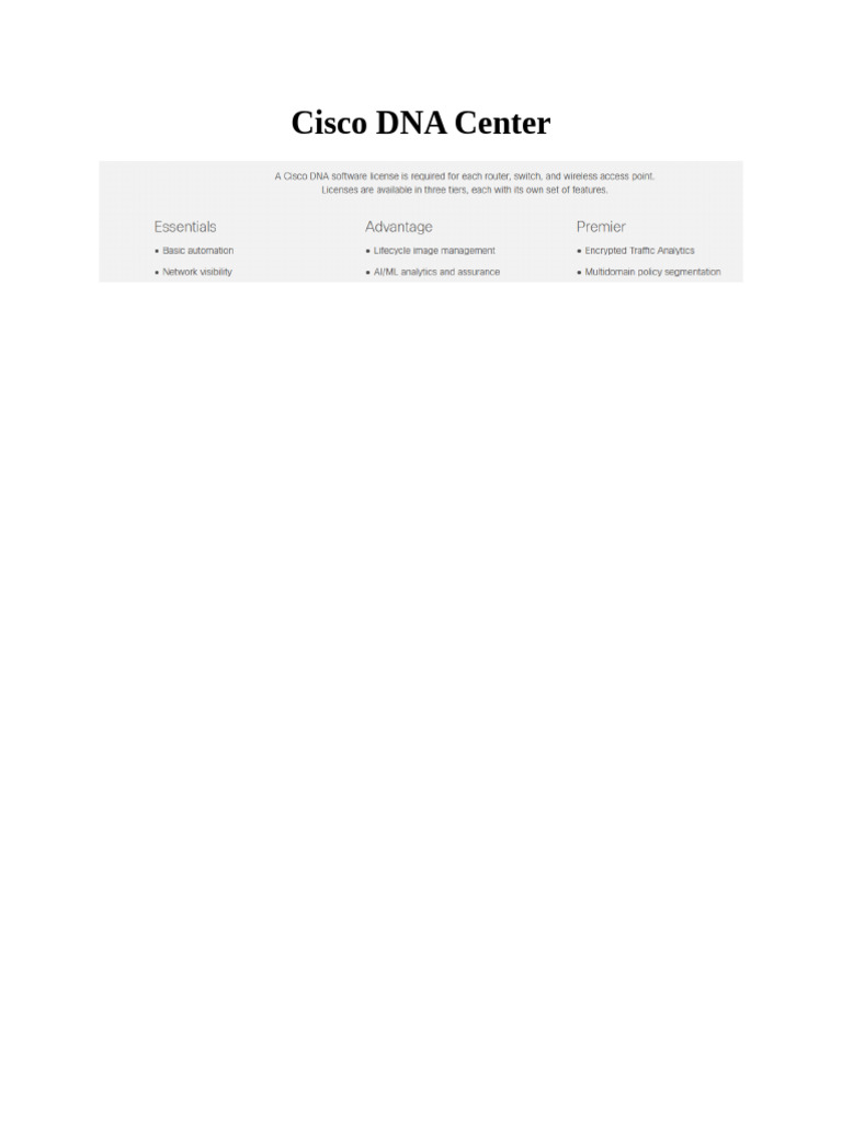 Cisco DNA Center | PDF | Computers