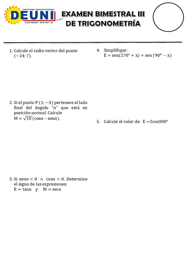 E.B. 2do Sec Trig | PDF