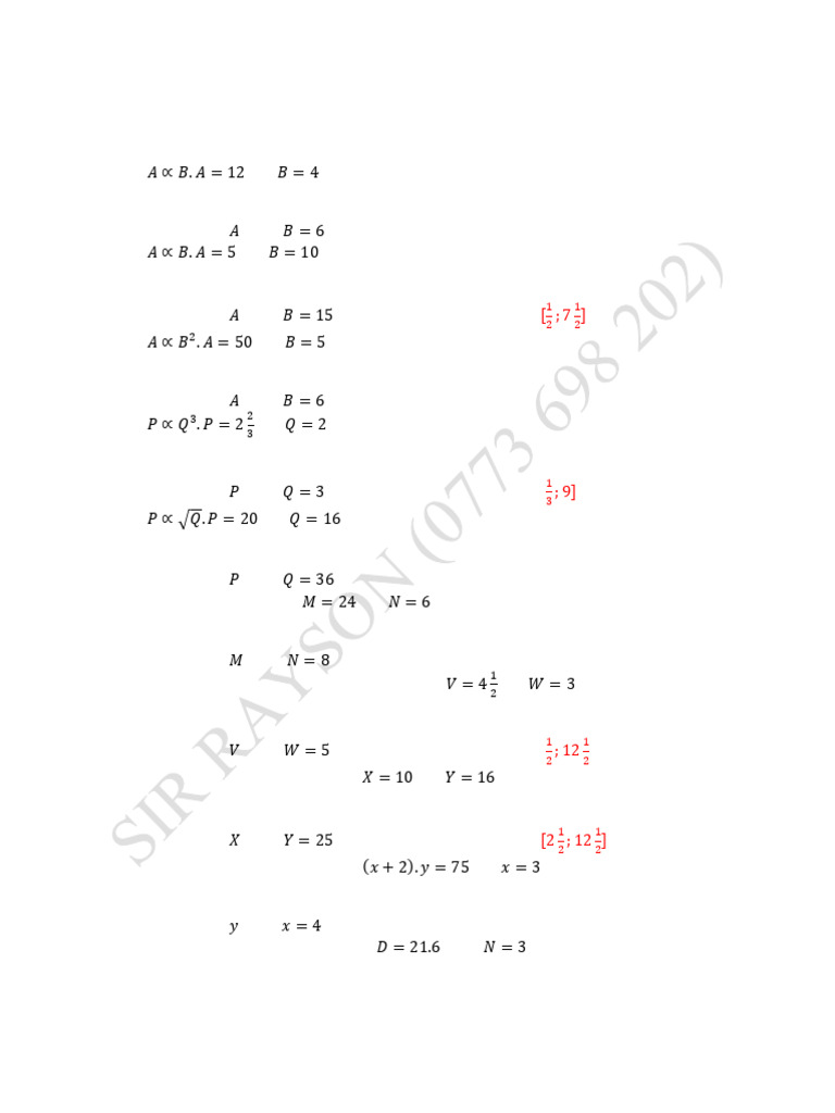 Variation 1 | PDF | Mathematics