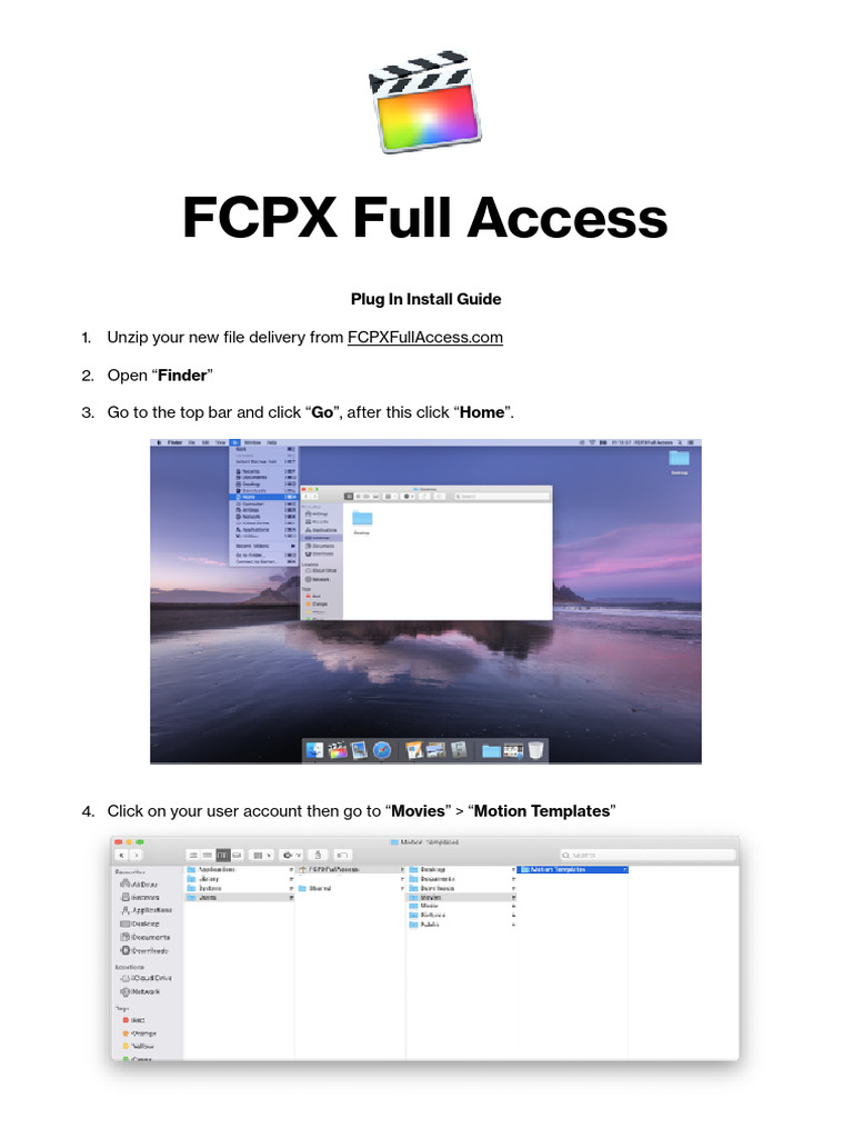 2 - FCPX Full Access - Plug in Install Guide | PDF