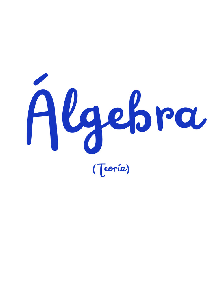 Álgebra | PDF
