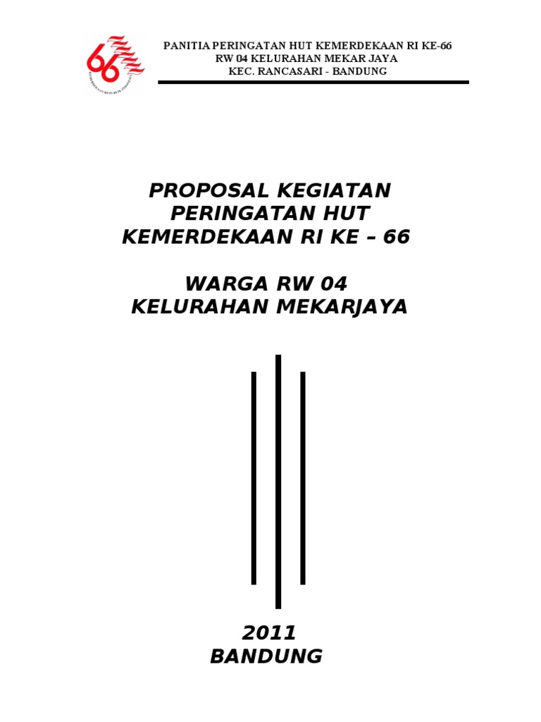 Contoh Proposal Kegiatan HUT RI | PDF
