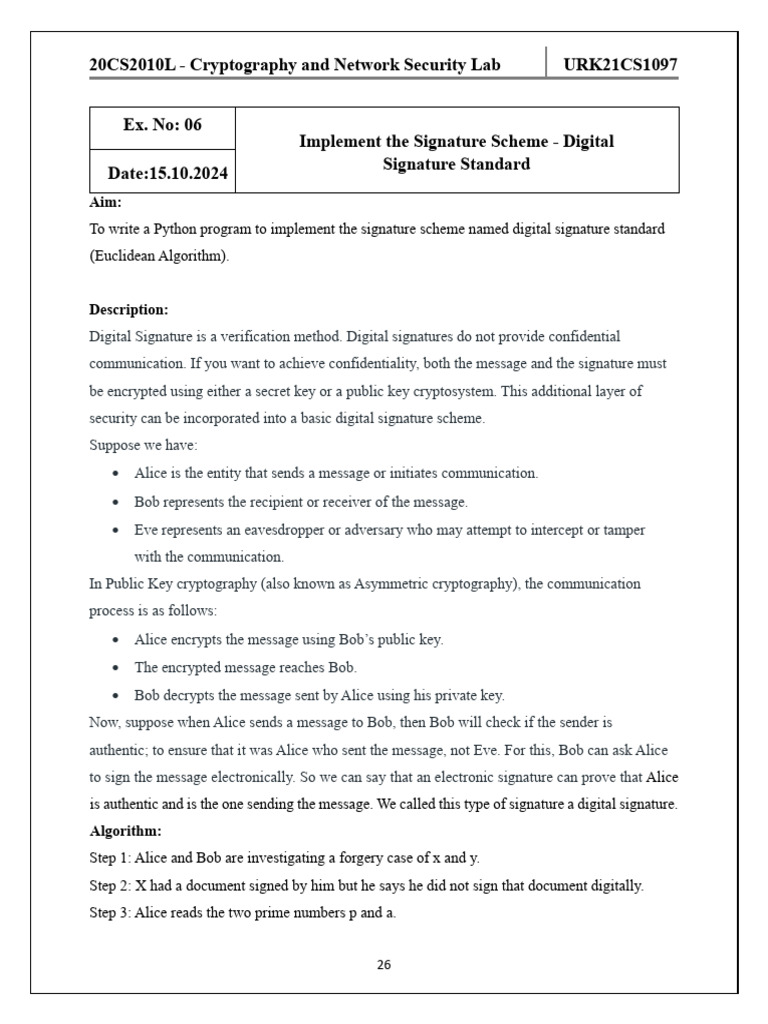 Exp 06 | PDF | Public Key Cryptography | Key (Cryptography)