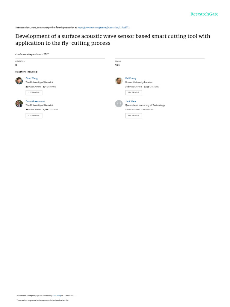 Developmentofasurfaceacousticwavesensorbasedsmartcuttingtoolwithapplica ... Developmentofasurfaceacousticwavesensorbasedsmartcuttingtoolwithapplica ...