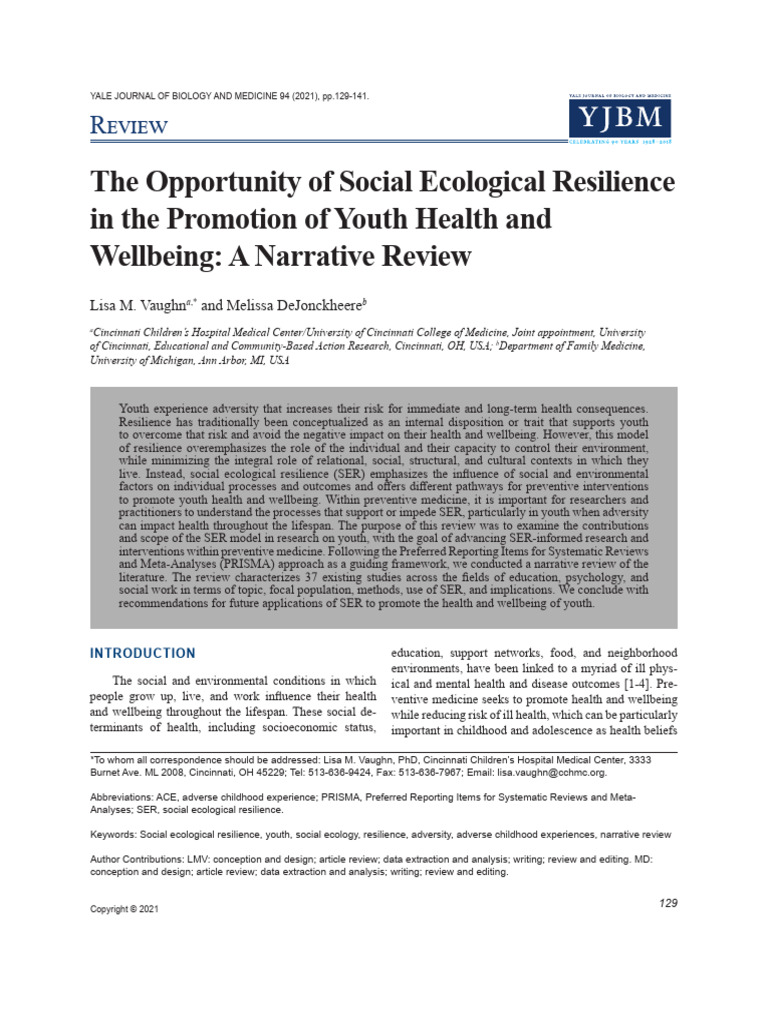 2021 - Vaughn - BR - Pov - Health | PDF | Psychological Resilience ...