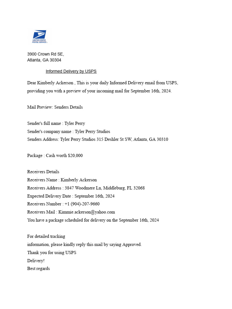 USPS Informed Delivery: Package Preview | PDF