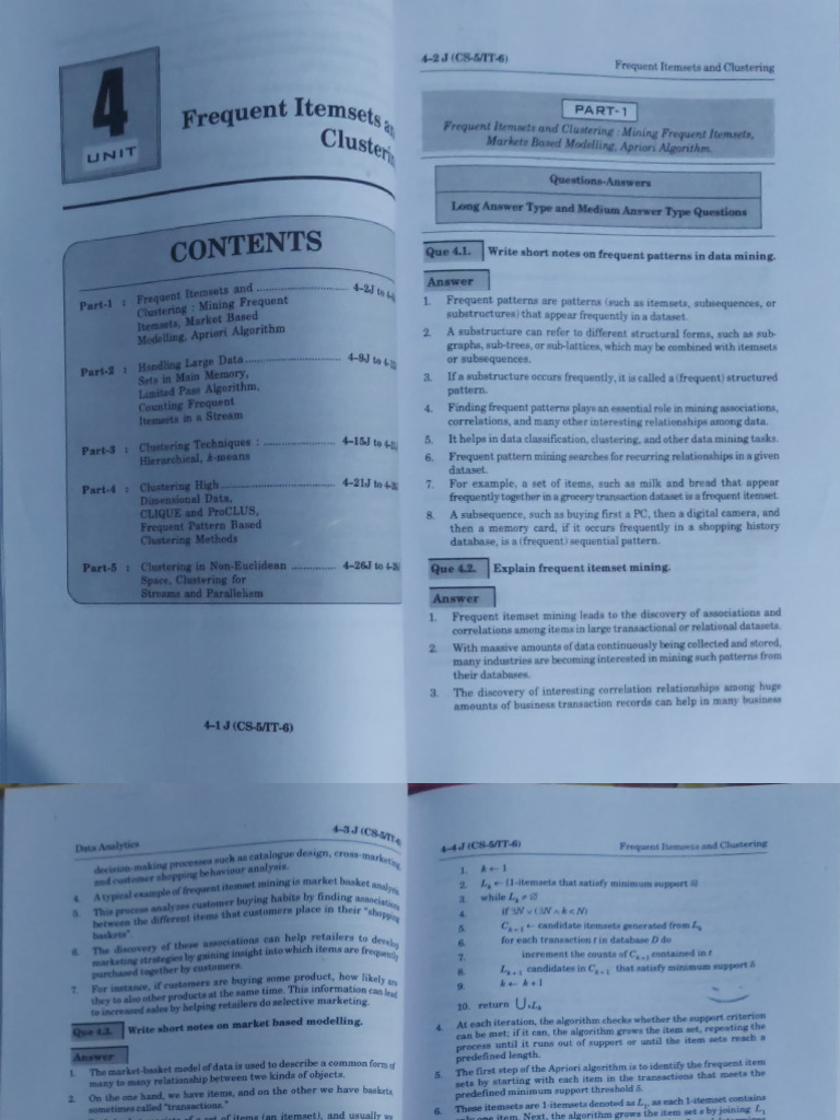 Data Analytics - Unit - 4 | PDF | Cluster Analysis | Data Mining Data Analytics - Unit - 4 | PDF | Cluster Analysis | Data Mining