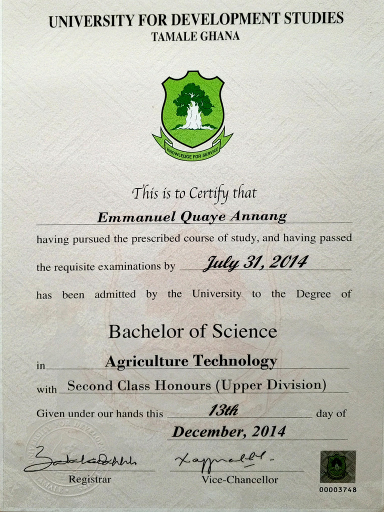 BSC Certificate | PDF