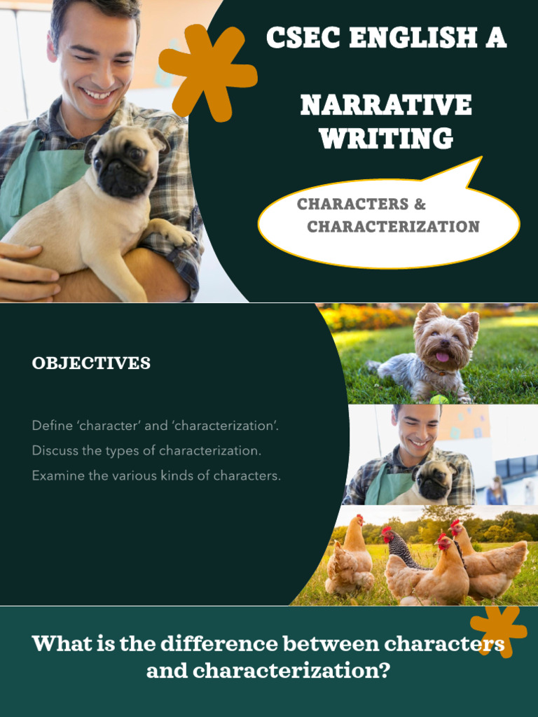 Lesson 24 - Narrative Writing-Characters and Characterization | PDF