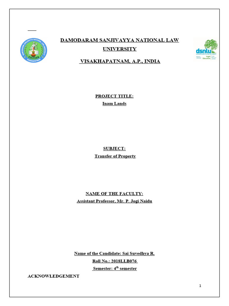 14 Inam Lands and Its Case Studies | PDF | Law