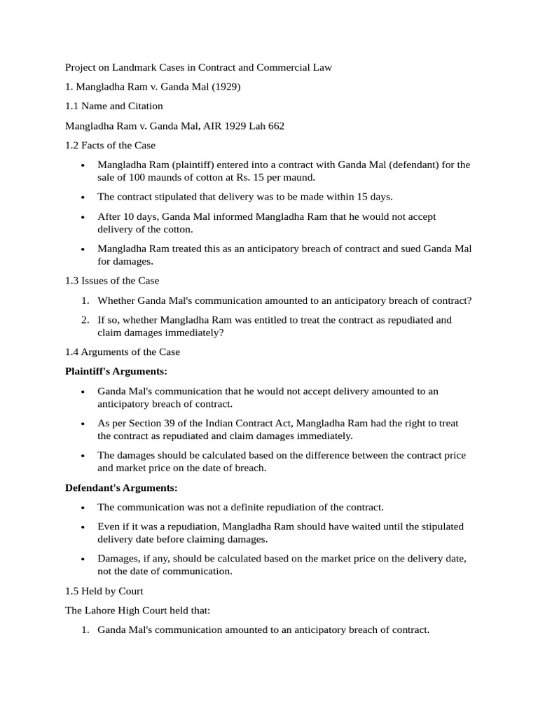 RK Ojha Contract 2 | PDF | Breach Of Contract | Damages