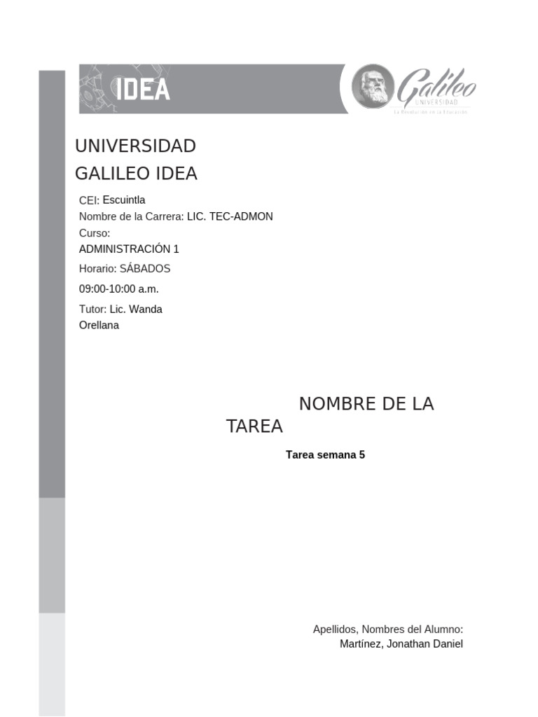 Tarea 5 Admin | PDF