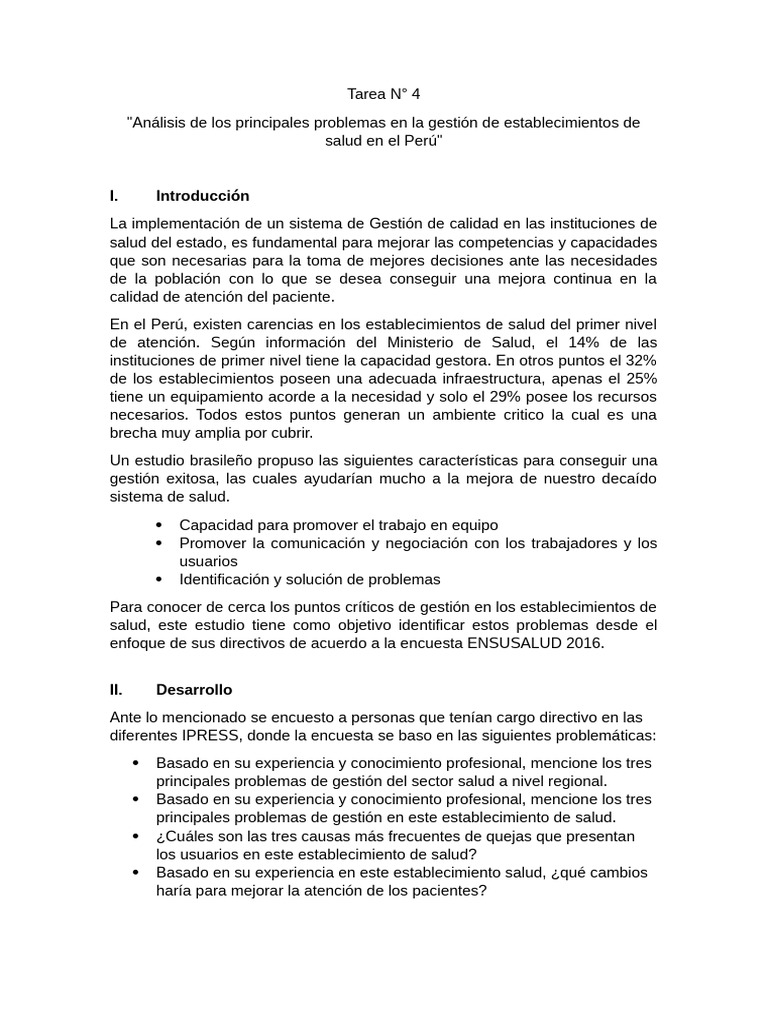 Tarea #4 Gestion en Calidad Gonzalo Dionisio | PDF | Economias