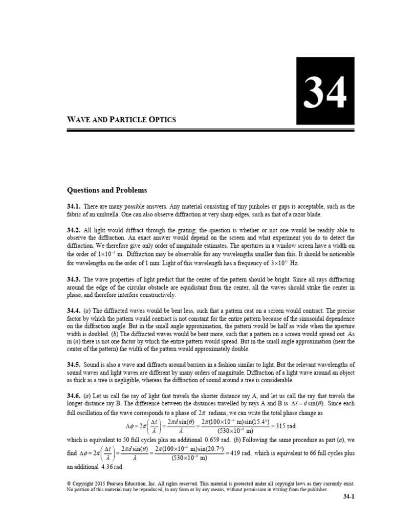 M34 Mazu0536 01 Ism C34 | PDF | Diffraction | Wavelength