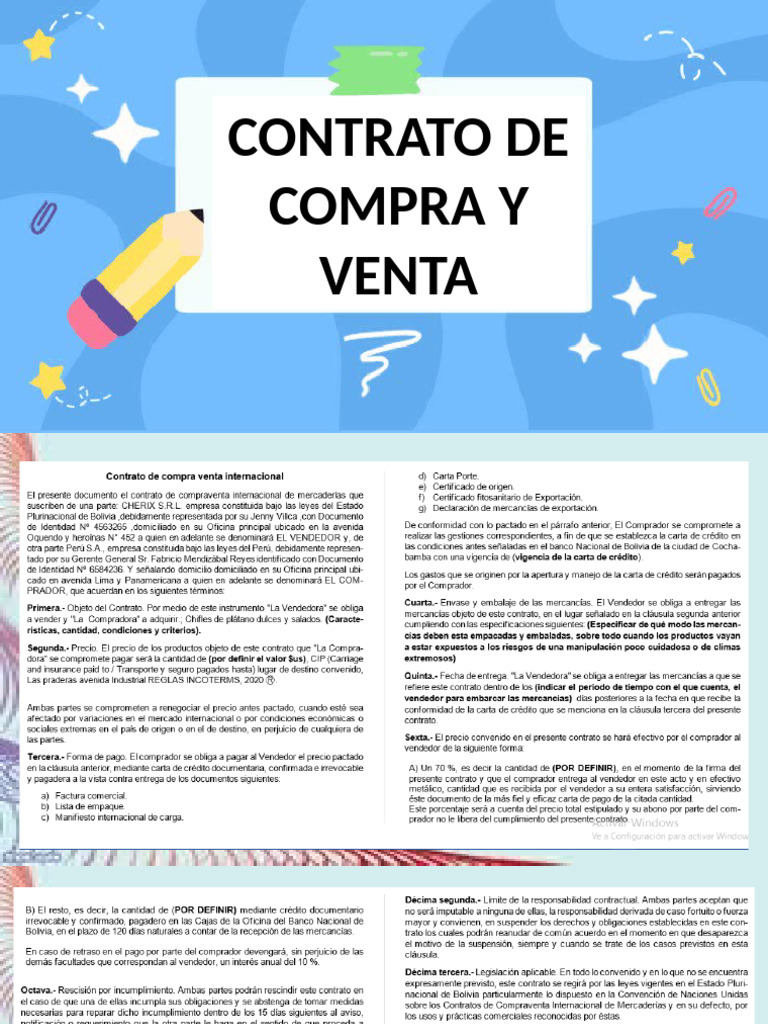 Contrato de Compra Venta | PDF
