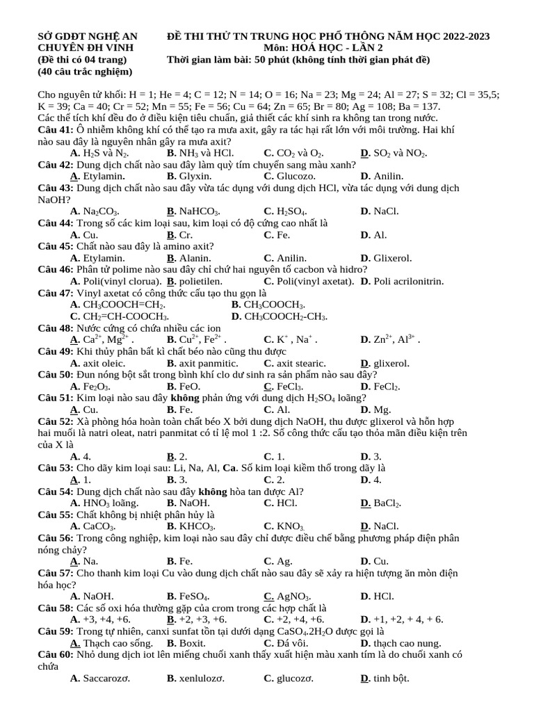 Chuyendaihocvinhlan2 (Dapan) | PDF