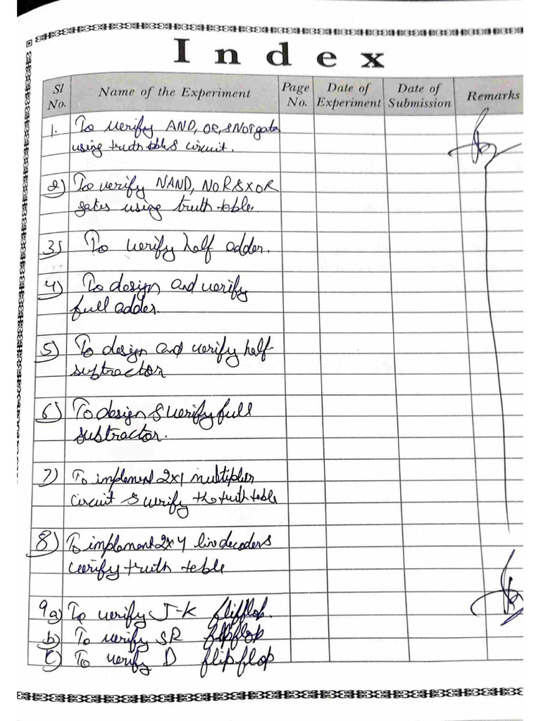 Digital Electronics Lab File | PDF