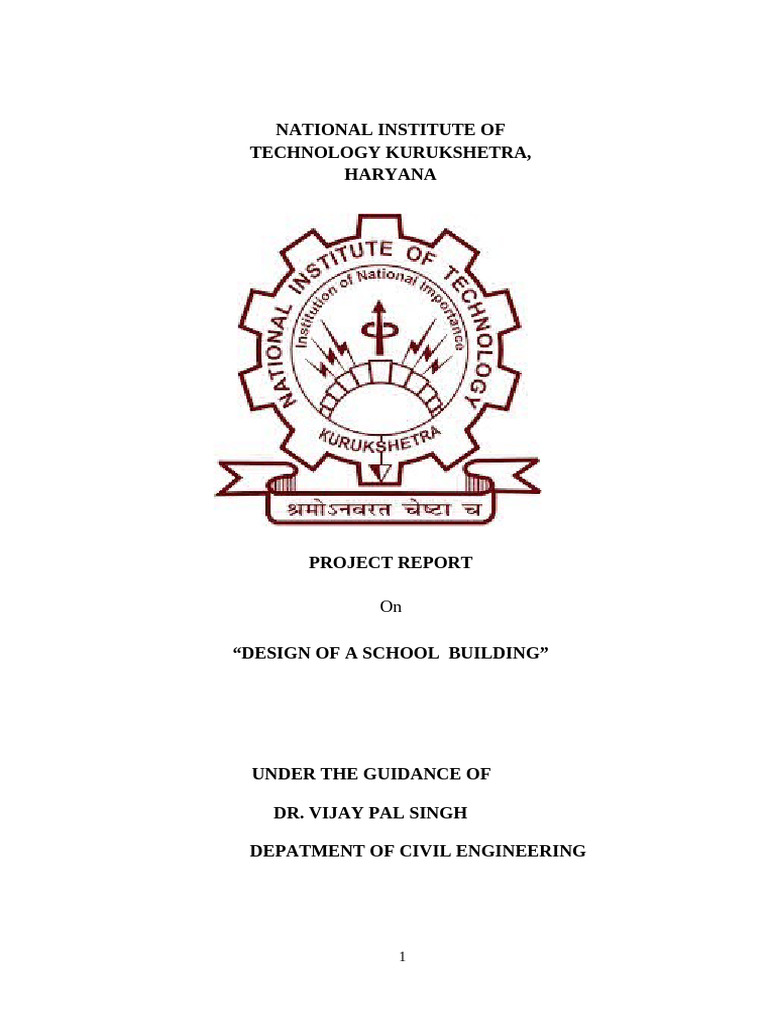 Project Report On Design of A School Building | PDF | Earthquake ...