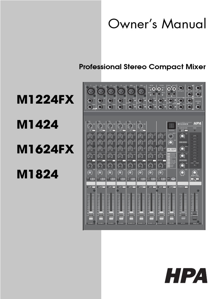 M1224FX M1424 M1624FX M1824: Owner's Manual | PDF | Electrical ...