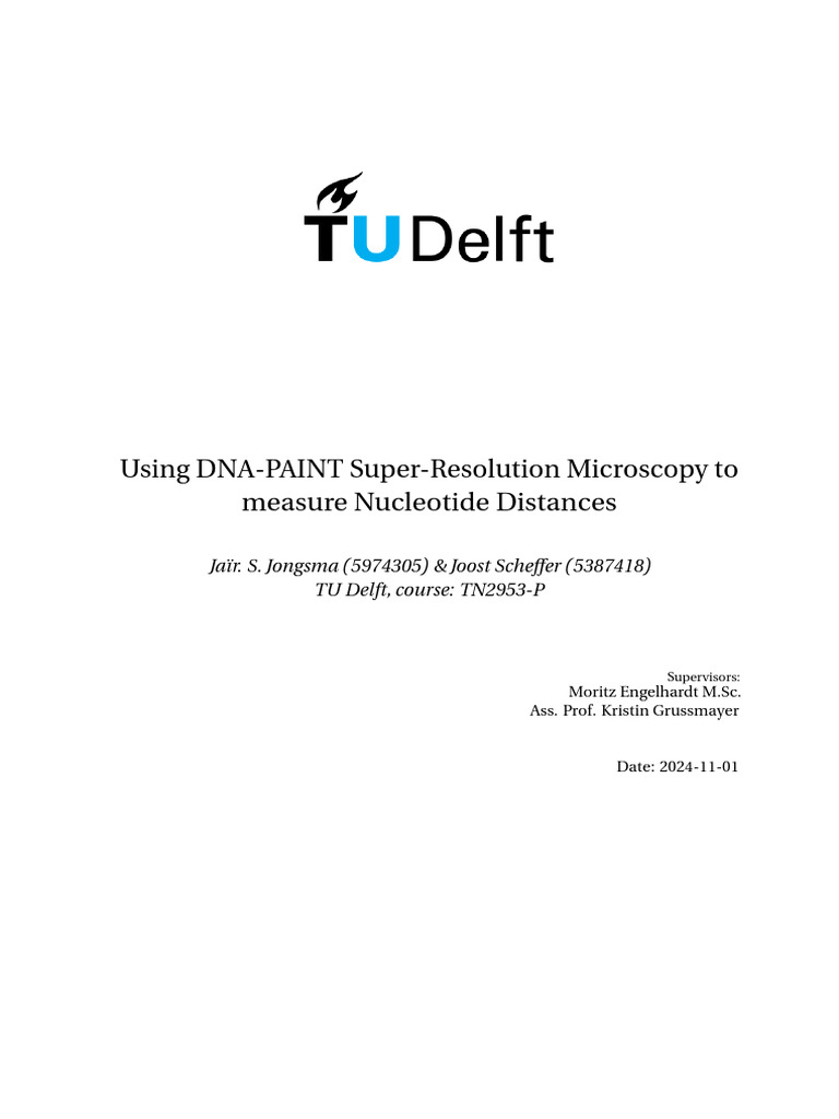 Research Practicum Super Resolution TUD Account | PDF | Microscopy | Optics