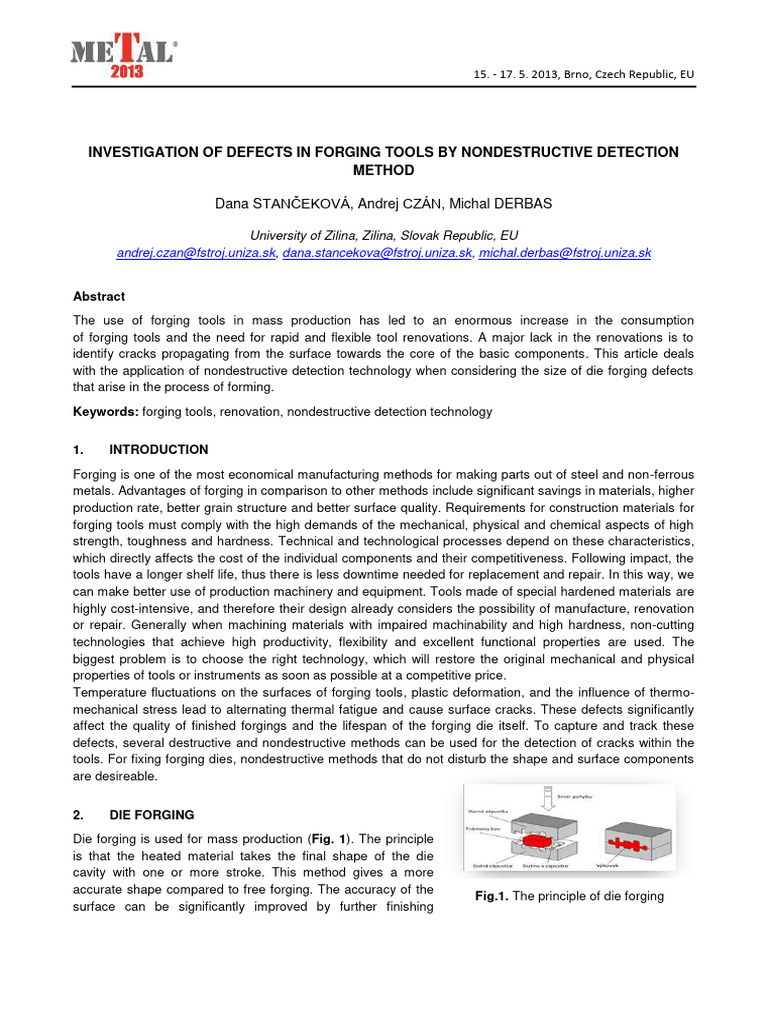 Investigation of Defects in Forging Tool | PDF | Forging | Fracture